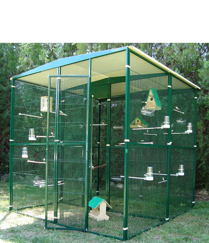 Aviaries for little birds: 4 sqm garden aviary with door with ...