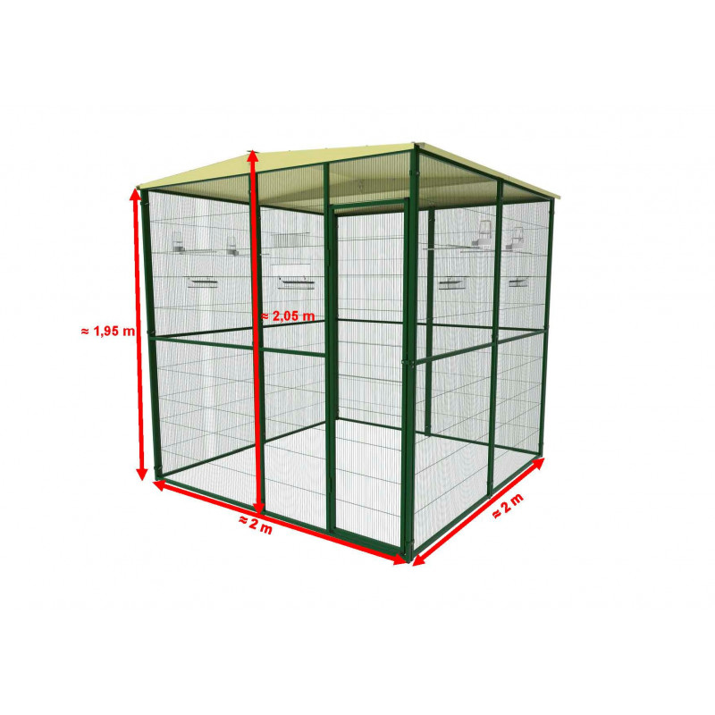 Aviaries for little birds: 1 sqm garden aviary with door IMOR®