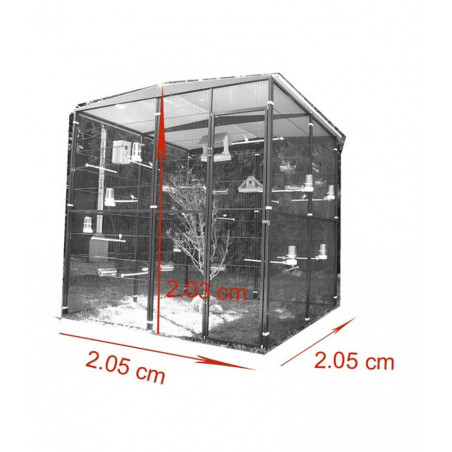 Aviaries for little birds: 4 sqm garden aviary with door with ...